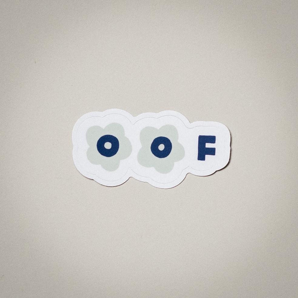 Oof Sticker — Crooked Letter